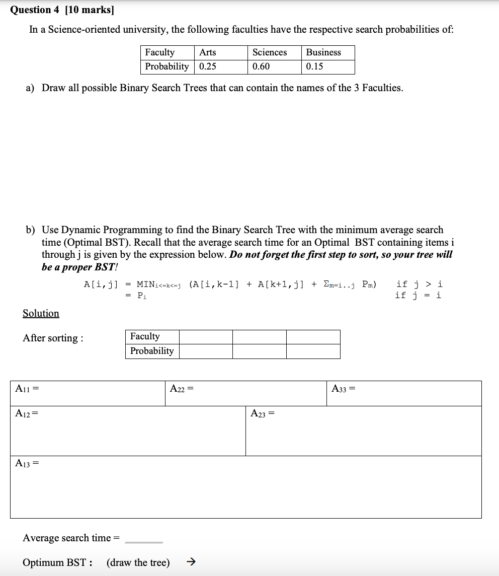 Solved Question 4 [10 ﻿marks]In ﻿a Science-oriented | Chegg.com