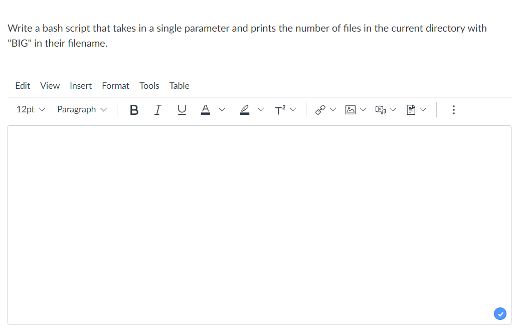 Solved Write a bash script that takes in a single parameter | Chegg.com