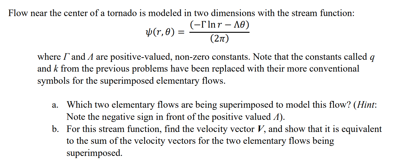 Glow near the center of a tornado is modeled in two | Chegg.com