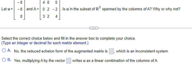 Solved Select the correct choice below and fill in the | Chegg.com
