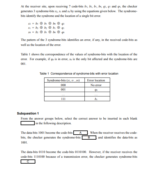 Solved Q4. Read the following description of Hamming code, | Chegg.com