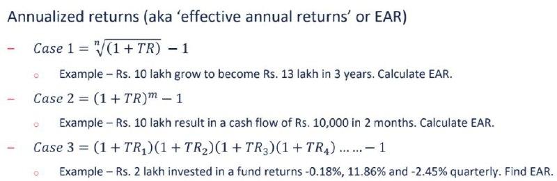 Solved Annualized returns (aka 'effective annual returns' or | Chegg.com