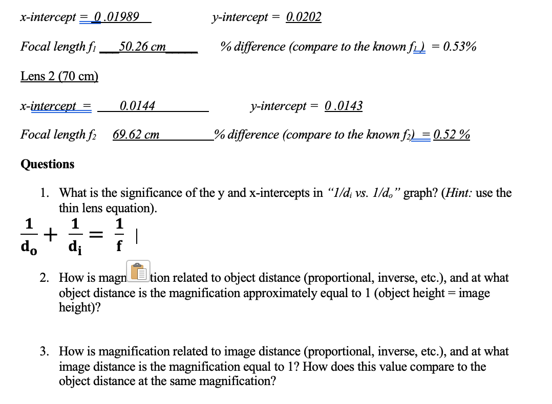 Solved Part I-II. Results and Analysis: Attach your data | Chegg.com