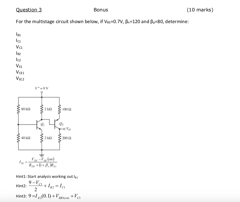 Solved Question 3 Bonus (10 marks) For the multistage | Chegg.com