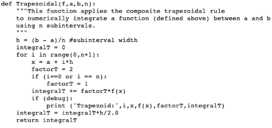 Solved ? = ii. Write a loop so that the trapezoidal function | Chegg.com