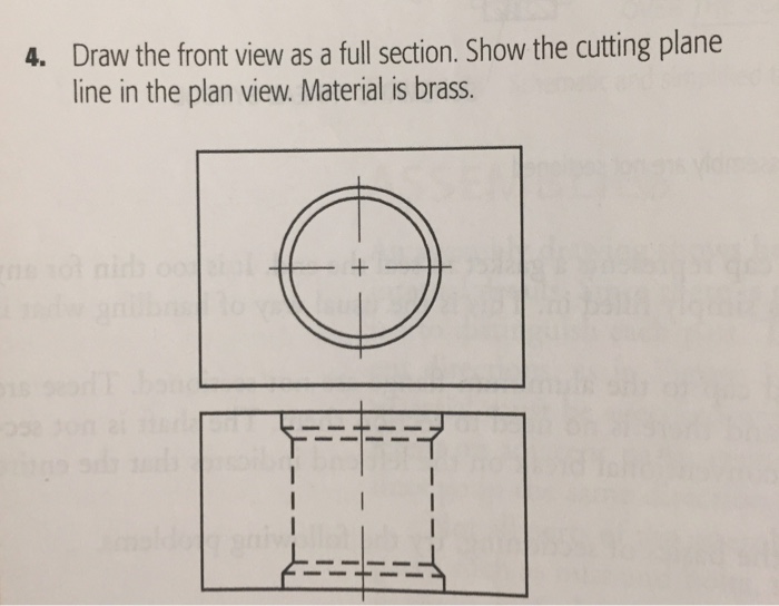Solved Draw the front view as a full section. Show the | Chegg.com