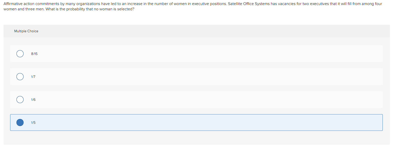Solved Affirmative action commitments by many organizations | Chegg.com