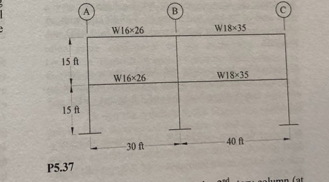 Solved A W12x72 column is an exterior 2nd story column (at | Chegg.com