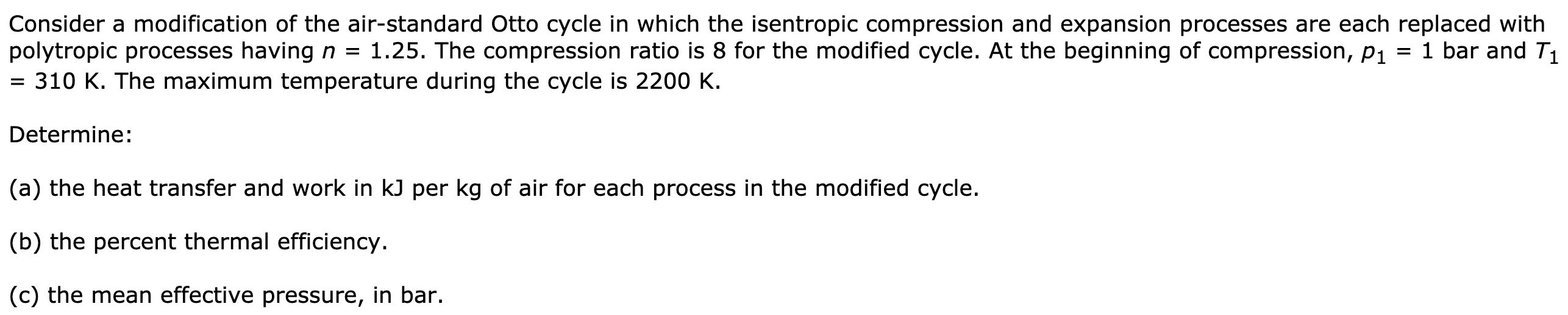 Solved Consider a modification of the air-standard Otto | Chegg.com