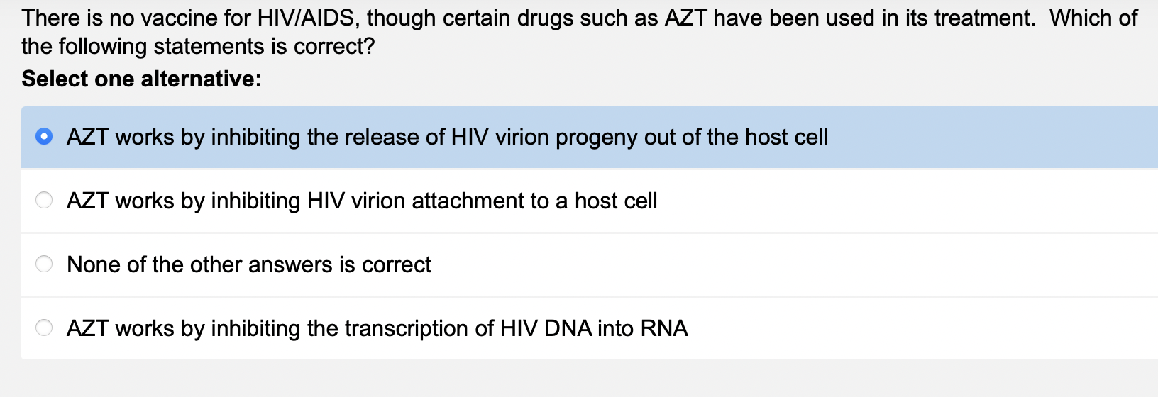 Solved There is no vaccine for HIV/AIDS, though certain | Chegg.com