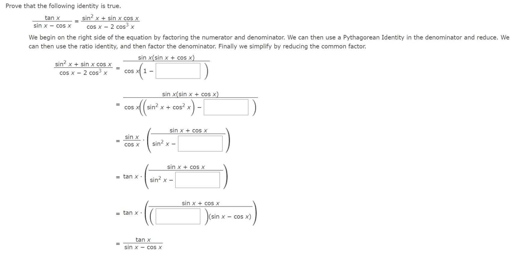 Solved Prove that the following identity is true. | Chegg.com
