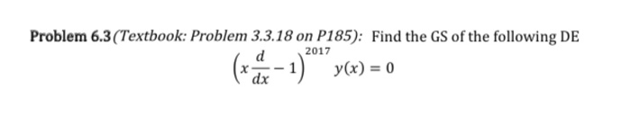 Solved Problem 6.3(Textbook: Problem 3.3.18 on P185): Find | Chegg.com