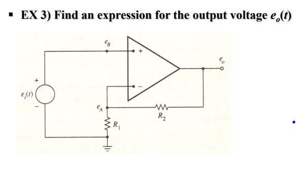 Solved EX 2) Find the input-output equation, e; to e, с R IH | Chegg.com