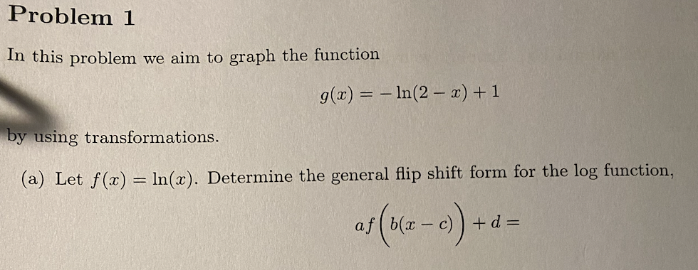 Solved In this problem we aim to graph the function | Chegg.com