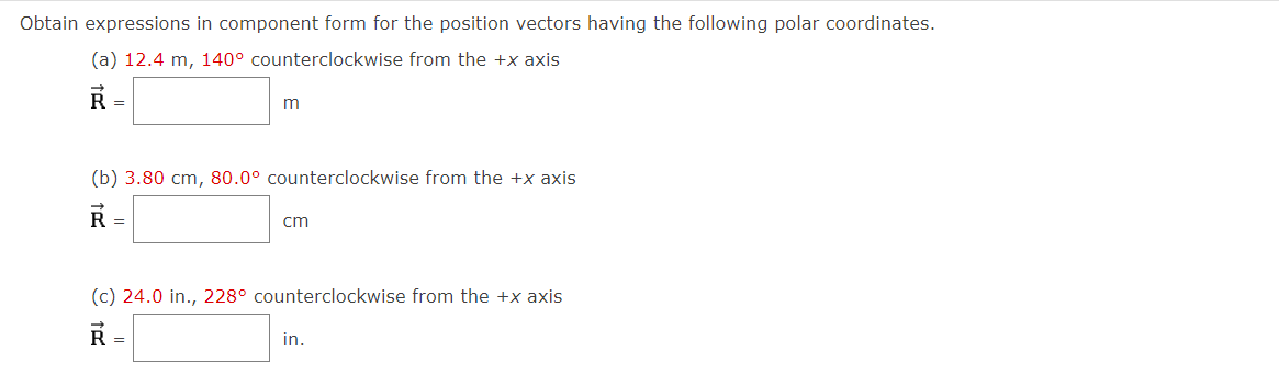 Solved Obtain expressions in component form for the position | Chegg.com