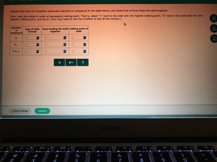 Solved Decide what kind of crystalline solid each element or | Chegg.com