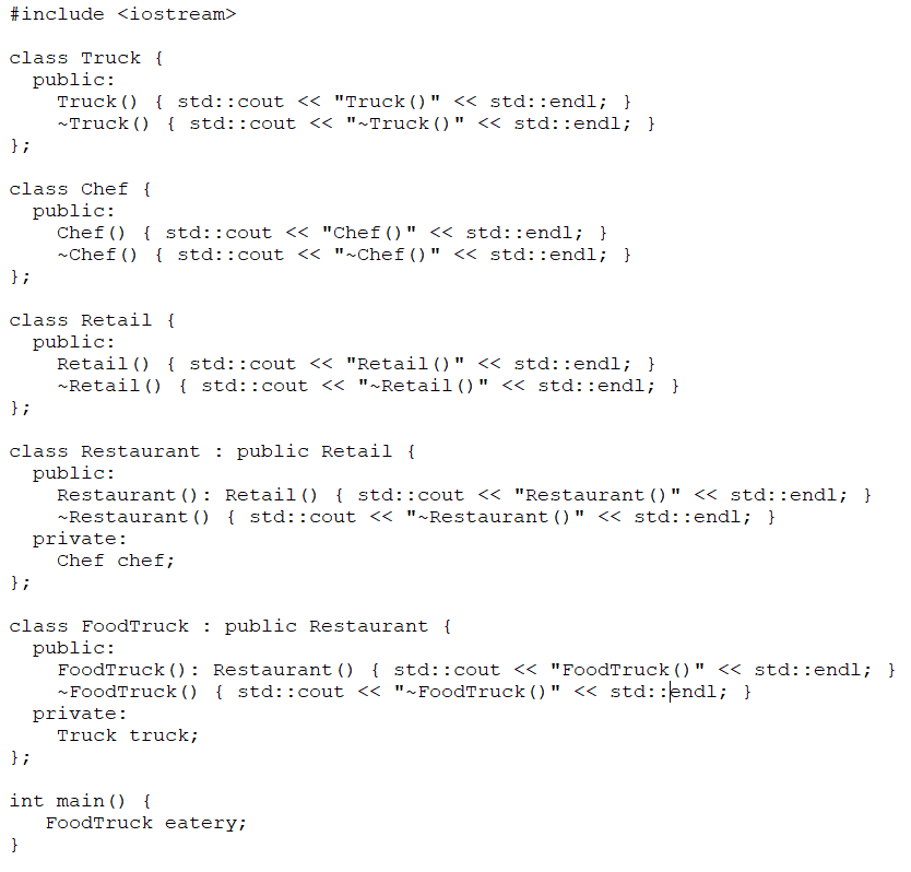 Solved What does the following code output? (What's the | Chegg.com