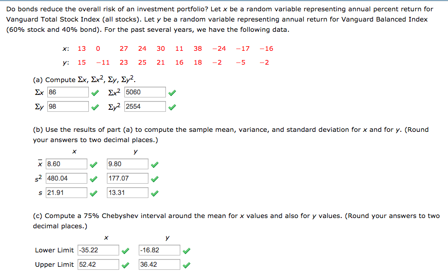 Solved Do bonds reduce the overall risk of an investment | Chegg.com