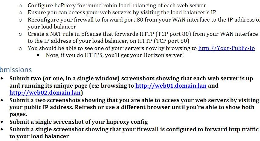 How can I configure my haProxy for round robin load | Chegg.com