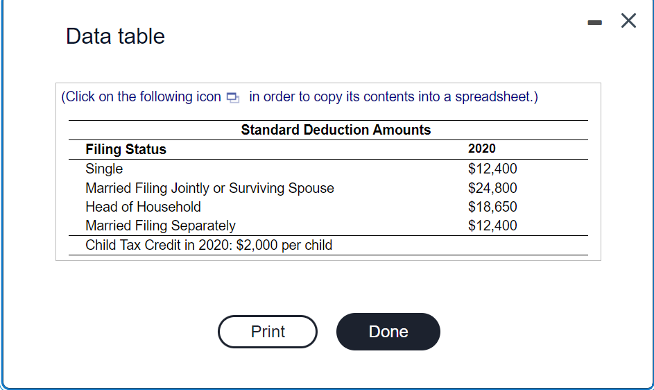 Solved Calculate the total 2020 tax liability for a | Chegg.com