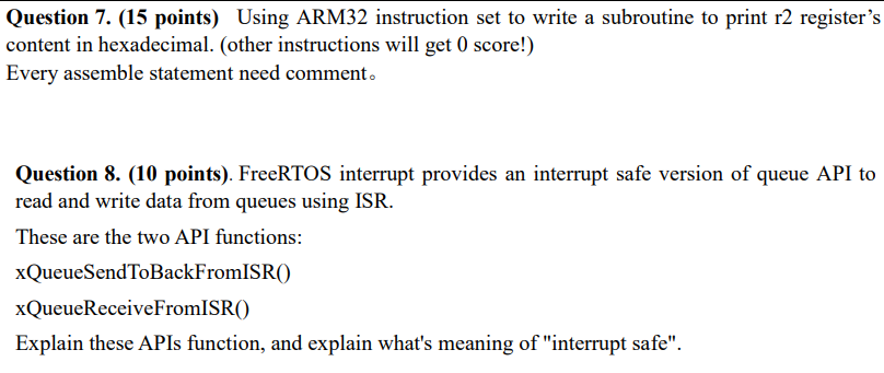 Solved TOPIC: EMBEDDED SYSTEM Solve it As soon as | Chegg.com