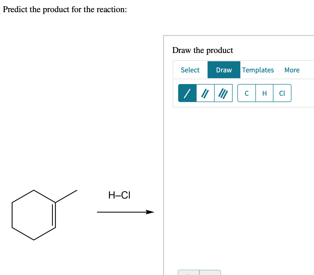 Solved Predict the product for the reaction: Draw the | Chegg.com