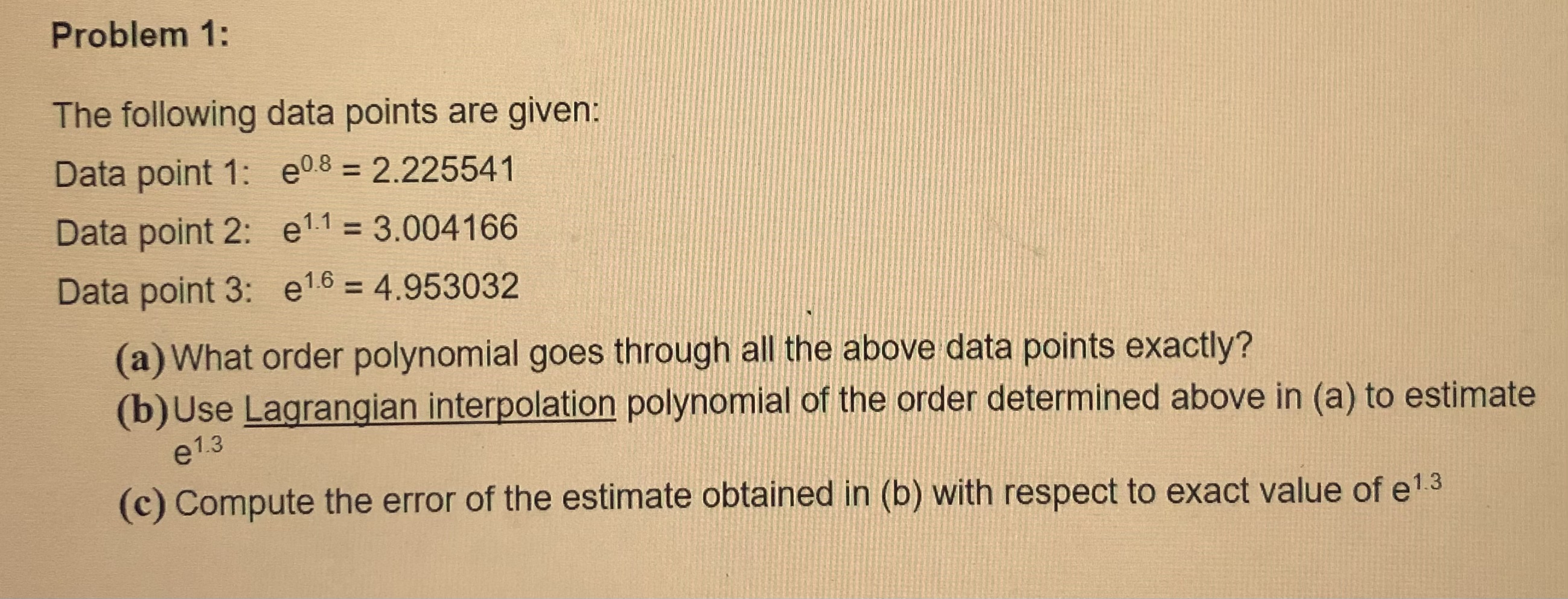 Solved The following data points are given: Data point 1: | Chegg.com