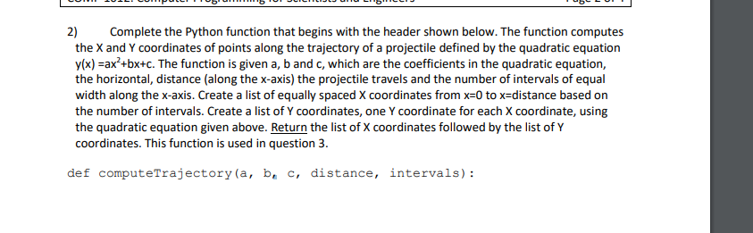 Solved 2) Complete the Python function that begins with the | Chegg.com