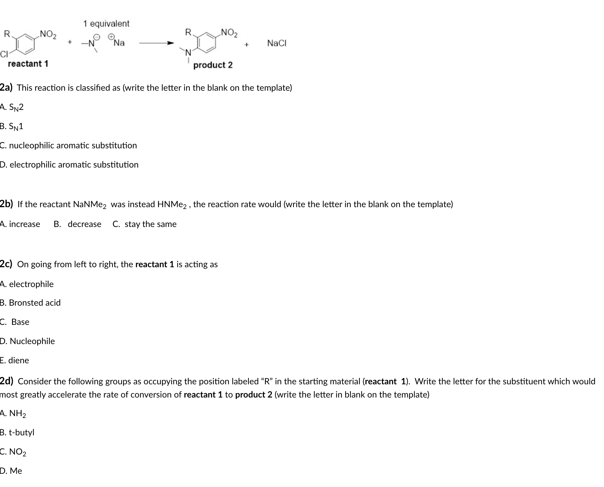 Solved 1 equivalent R NO2 R. NO2 + -N Na + NaCl N CI | Chegg.com