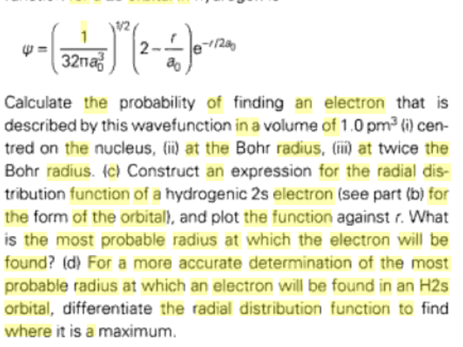 Solved Calculate the probability of finding an electron that | Chegg.com