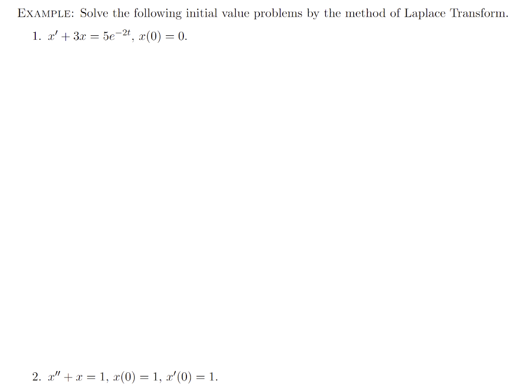 Solved DEFINITION: When f is piecewise continuous and of | Chegg.com