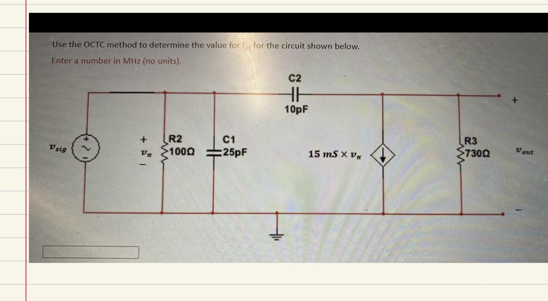 Solved Use the OCTC method to determine the value for f for | Chegg.com