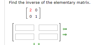 Solved Find the inverse of the elementary matrix. Loi] | Chegg.com