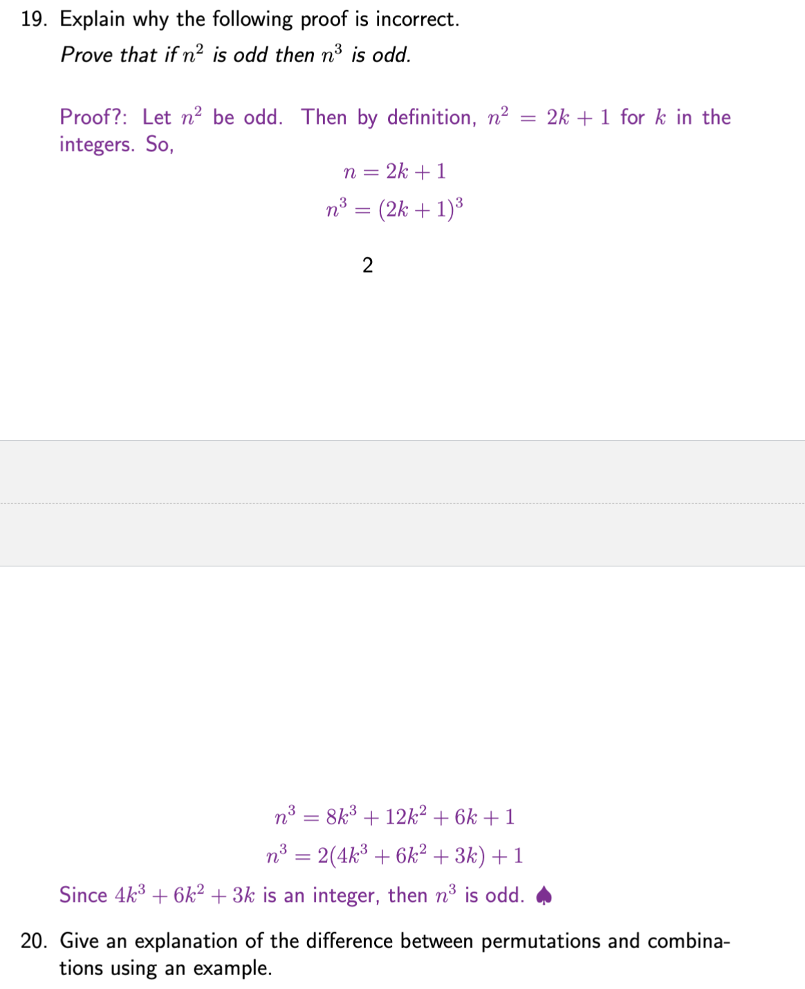 Solved Explain why the following proof is incorrect.Prove | Chegg.com