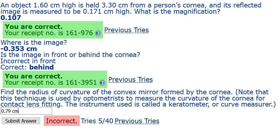Solved An object 1.60 cm high is held 3.30 cm from a | Chegg.com