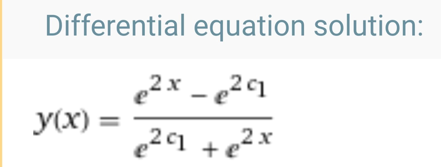 Solved Differential equation solution: (2x - 29 y(x) = 2 229 | Chegg.com