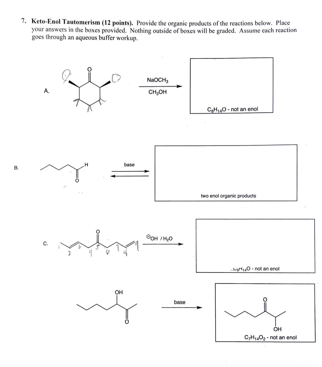Solved With a thorough explanation pls!! Keto-Enol | Chegg.com