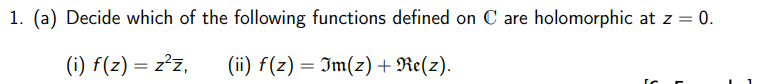 Solved This question is complex analysis. | Chegg.com