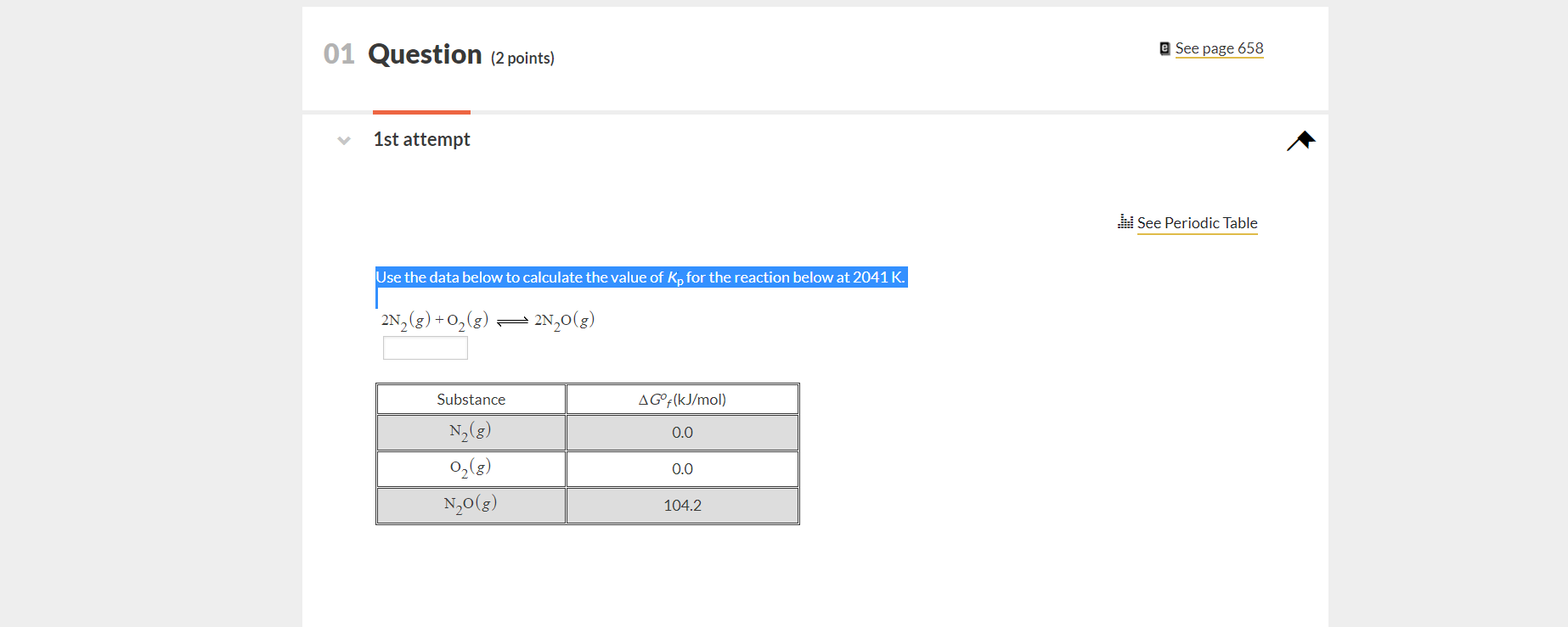 Solved 01 Question (2 points) e See page 658 1st attempt See | Chegg.com Solved 01 Question (2 points) e See page 658 1st attempt See | Chegg.com