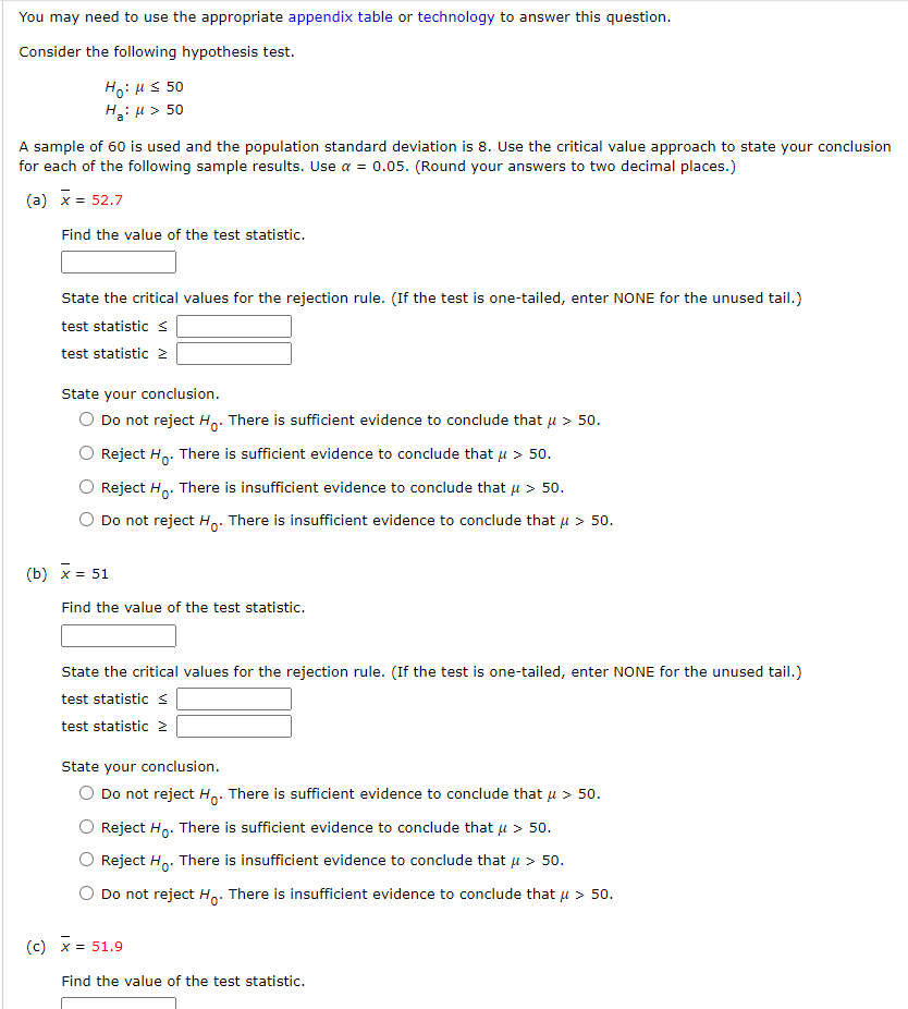Solved You may need to use the appropriate appendix table or | Chegg.com