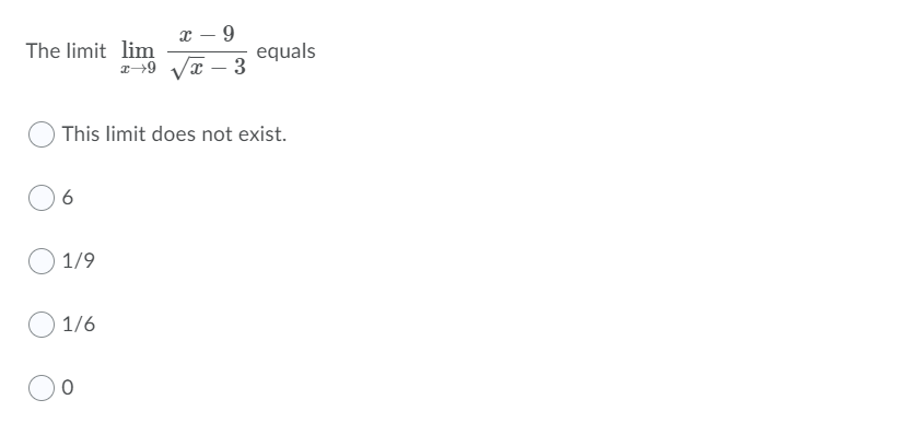 Solved The limit lim 29 2 - 9 3 equals C This limit does not | Chegg.com