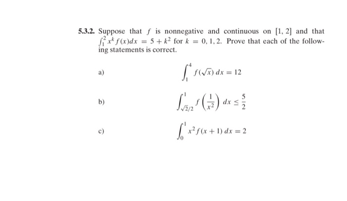 Solved Suppose that f is nonnegative and continuous on [1, | Chegg.com