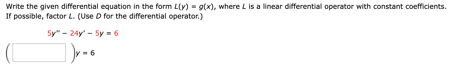 Write the given differential equation in the form | Chegg.com