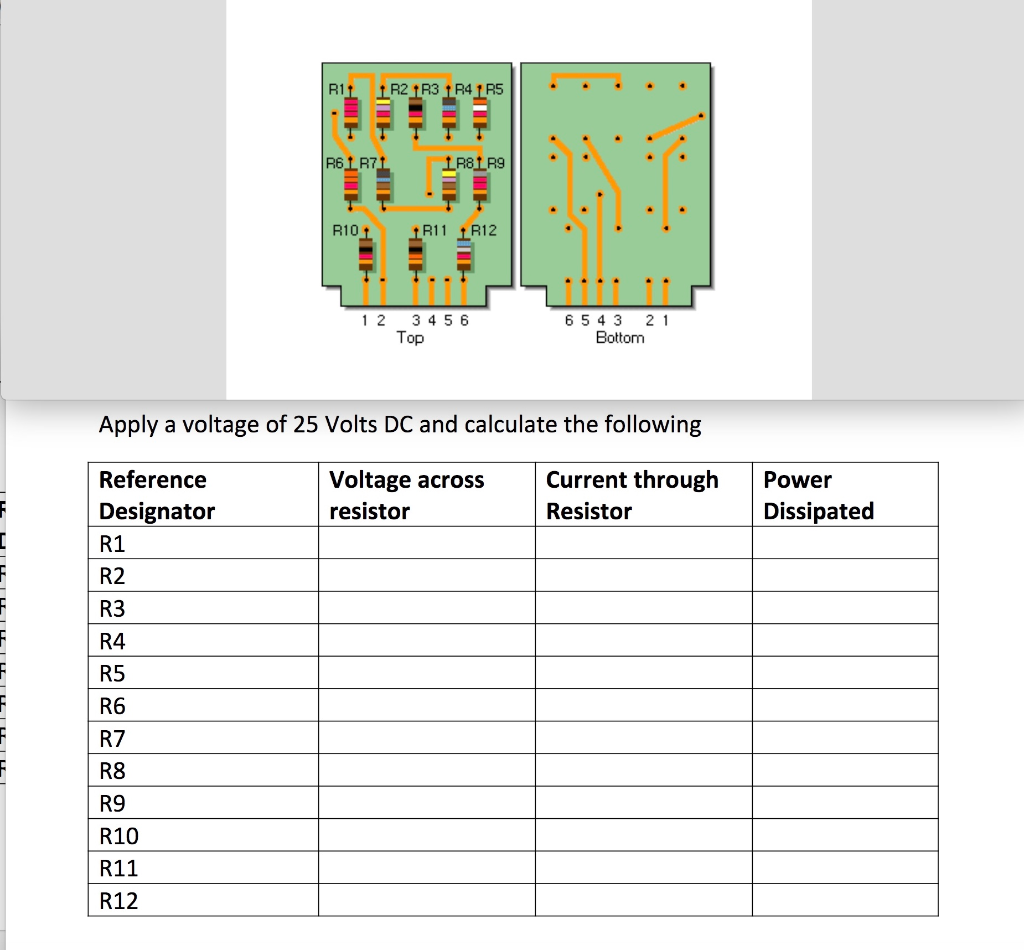 Solved Identify resistor values Reference DesignatorValue | Chegg.com