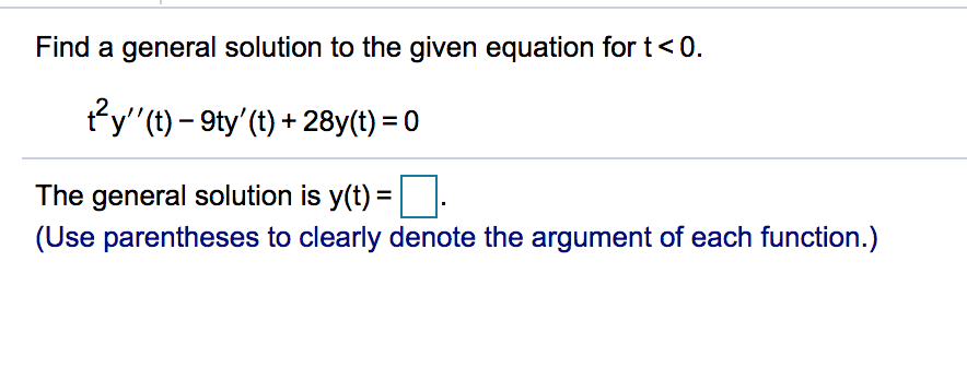 Solved Find a general solution to the given equation for | Chegg.com