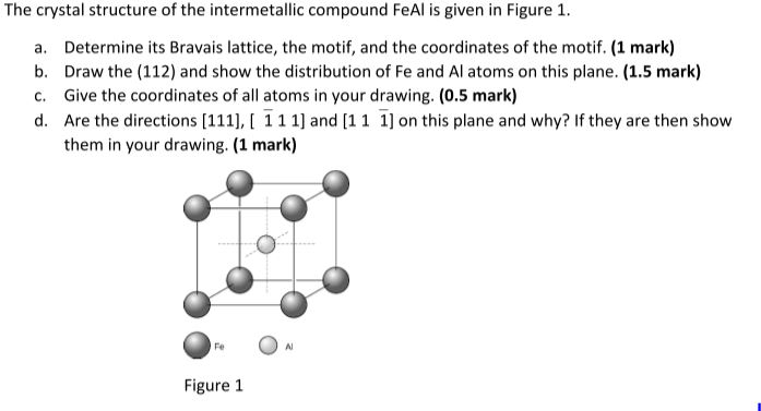 Solved The crystal structure of the intermetallic compound | Chegg.com