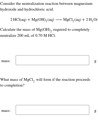 Solved Consider the neutralization reaction between | Chegg.com