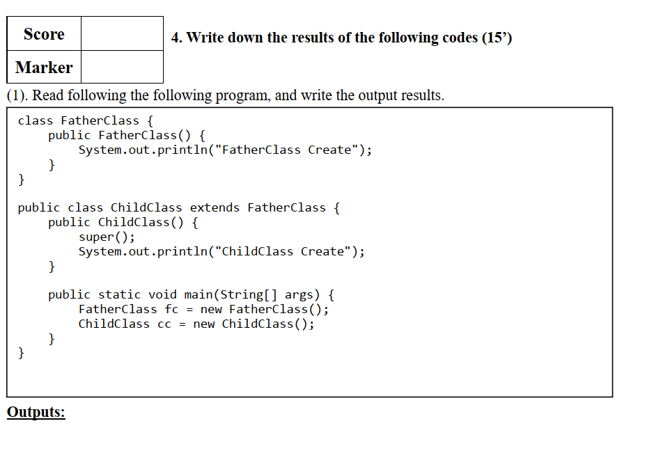 Solved 4. Write down the results of the following codes | Chegg.com