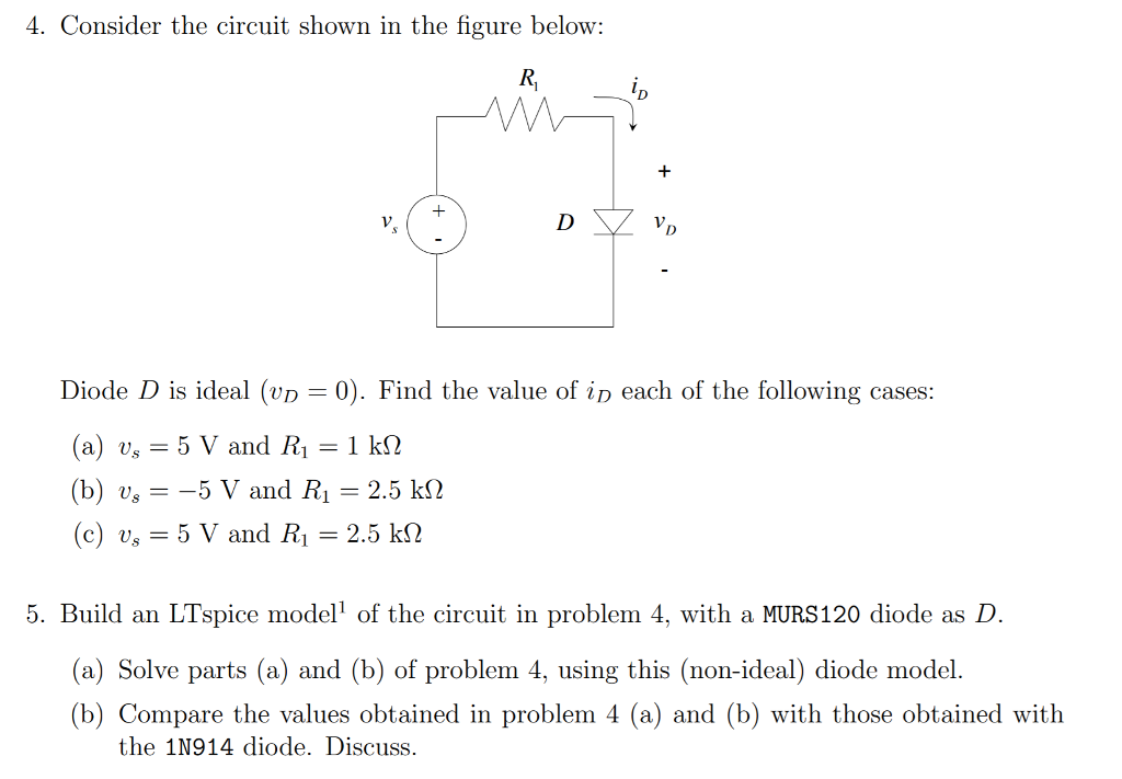 Solved 4. Consider the circuit shown in the figure below: | Chegg.com