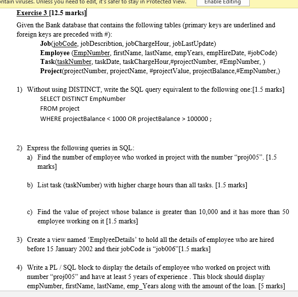 Solved ntain viruses. Unless you need to edit, it's safer to | Chegg.com